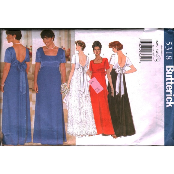 Butterick | Other | Butterick 538 Sewing Pattern Evening Gown Bridal ...